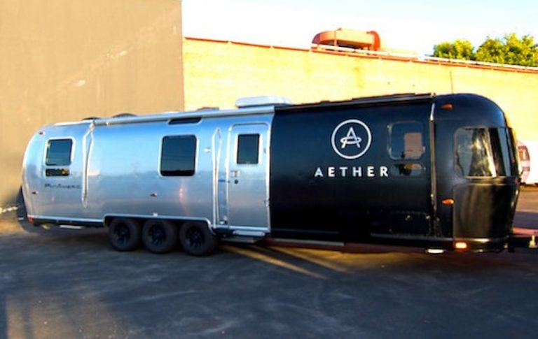 Triple-axle Airstream makes an ideal showroom for American design duo