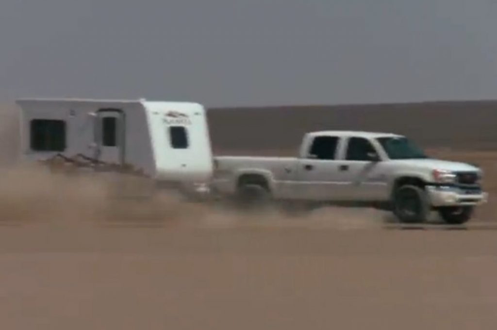 World's fastest caravan towed across American desert at 140mph